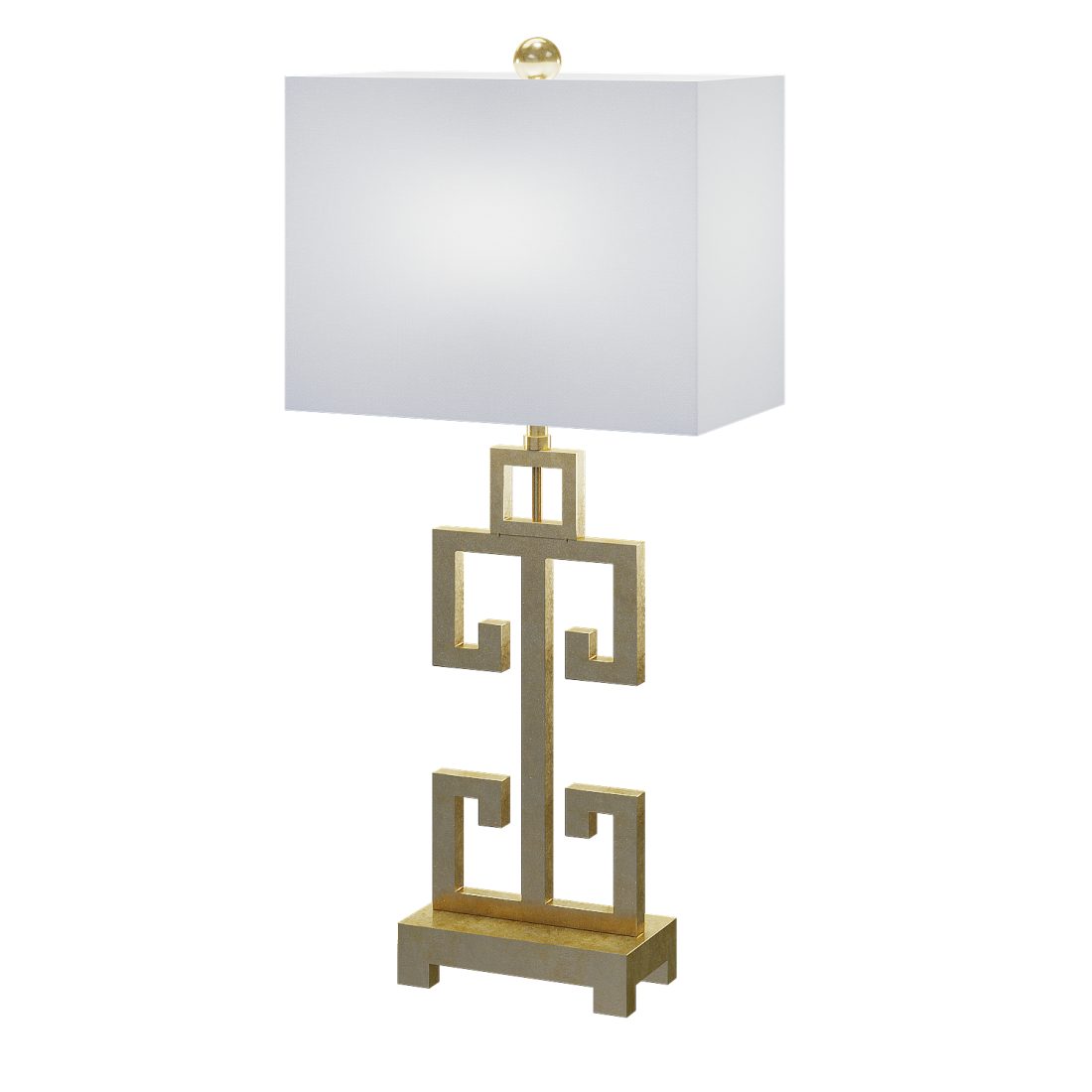 Greek Key Table Lamp - 3D Model for Corona