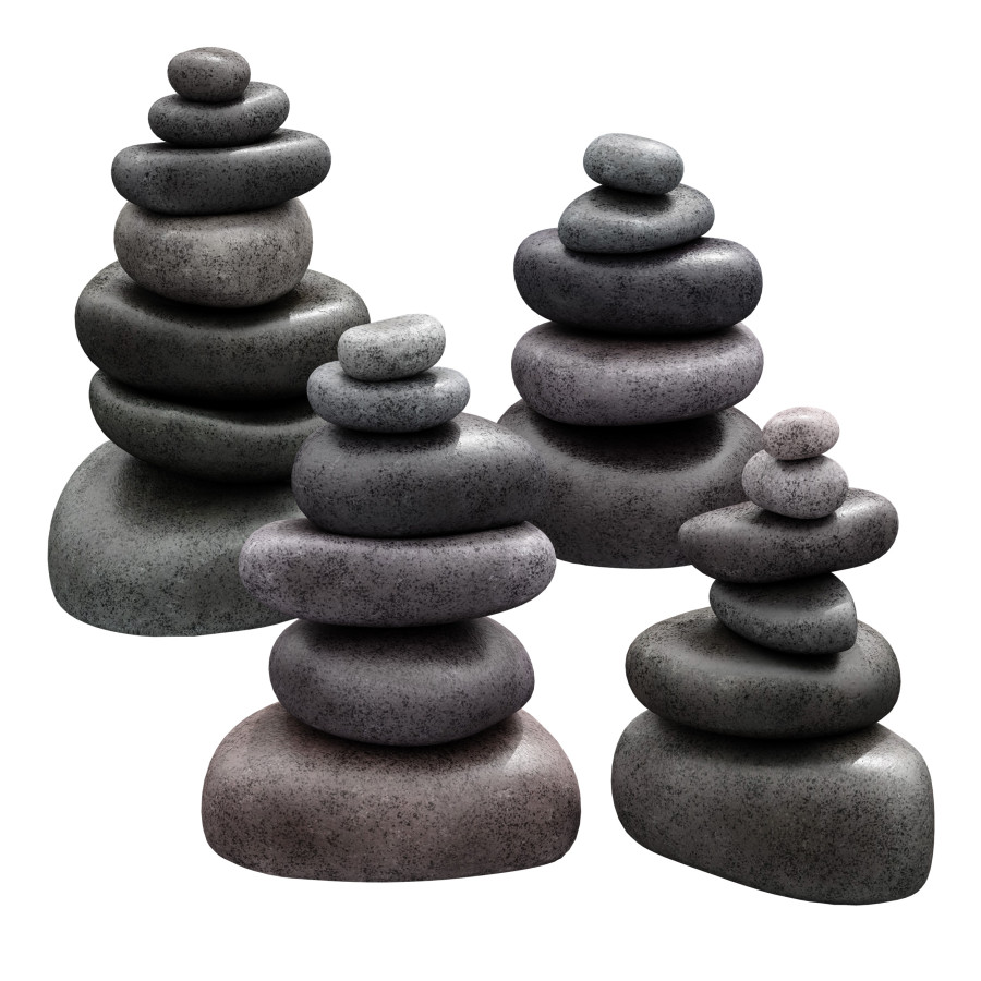 Stack Of Stones Zen Stones - 3D Model for FStorm, VRay, Corona