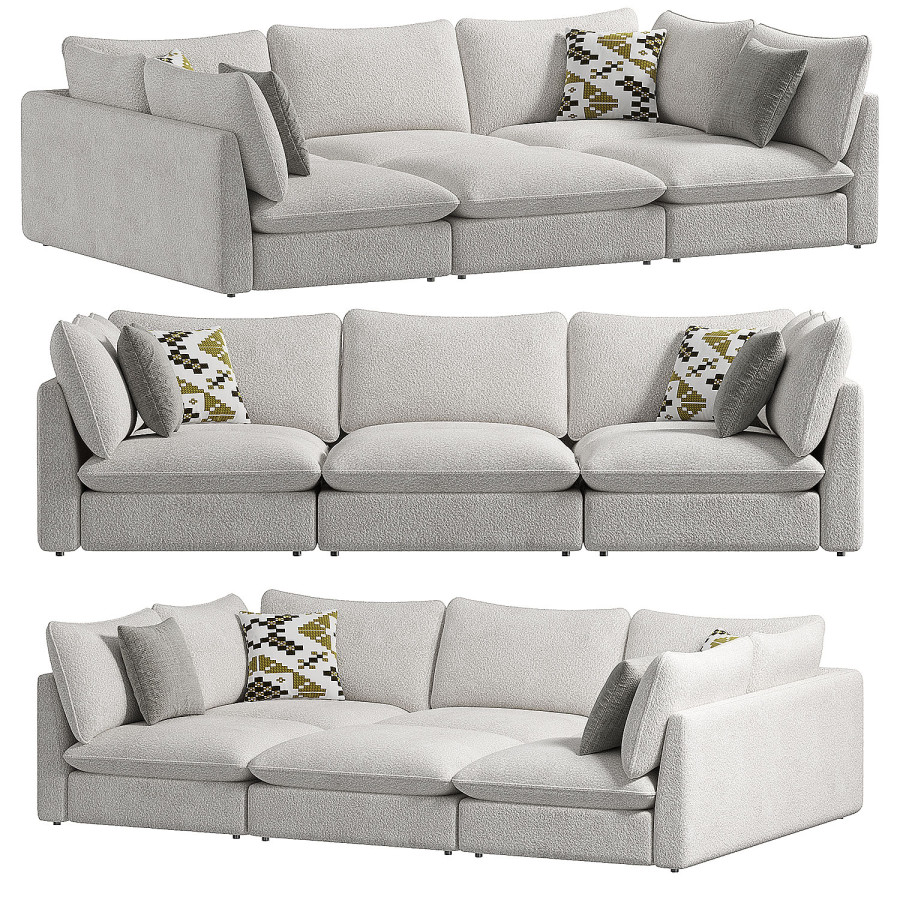 Owen Six Piece Pit Sectional - 3D Model for Corona
