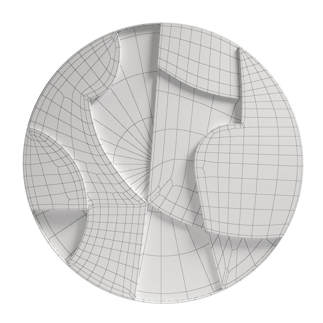 Relieffo Home Round Sculpture 1 - 3D Model for VRay, Corona