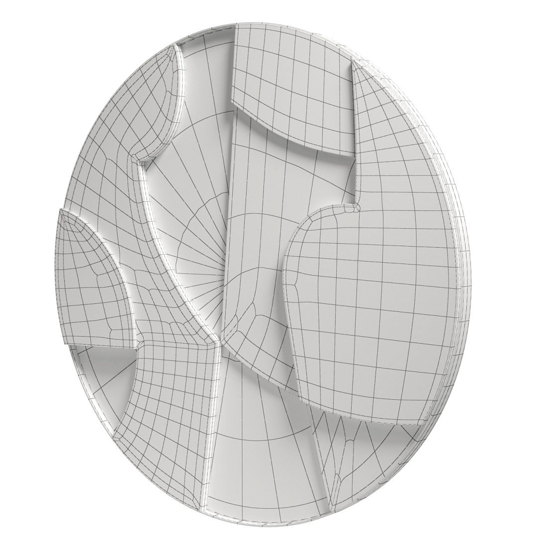 Relieffo Home Round Sculpture 1 - 3D Model for VRay, Corona