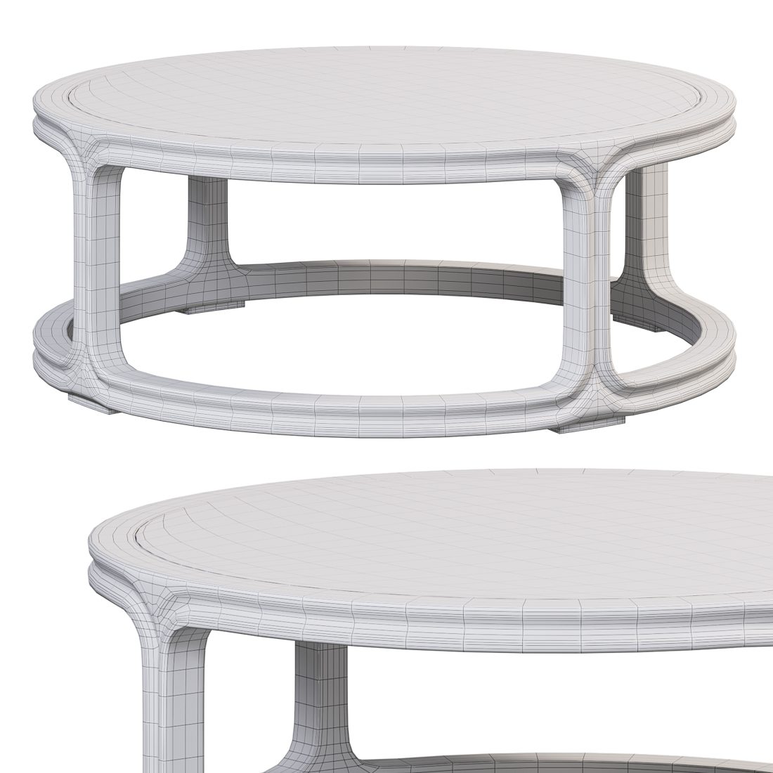 Bertogne Round Coffee Table By Arhaus - 3D Model for Corona