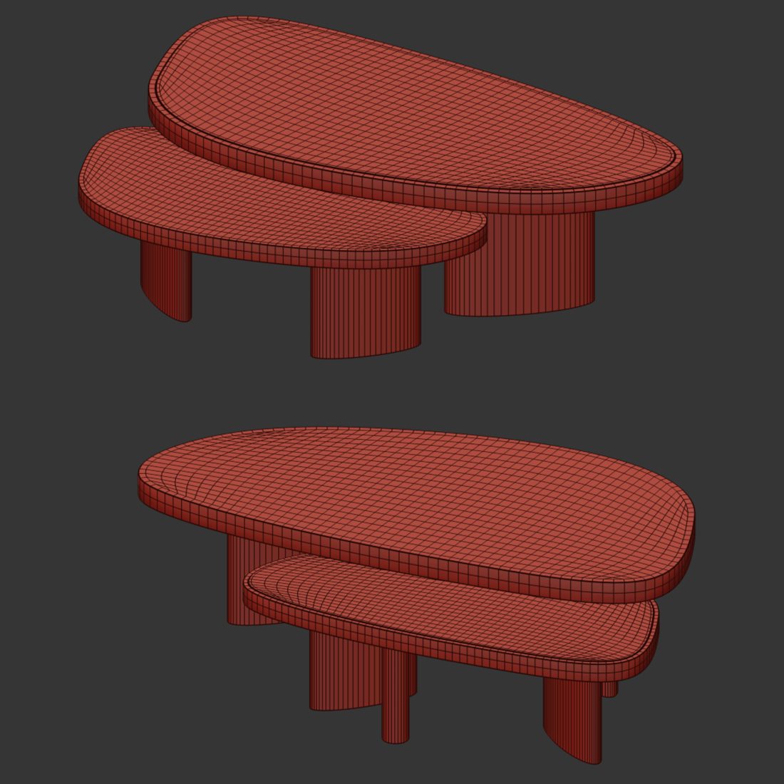 Hamilton Conte Silas Coffee Tables - 3D Model for VRay