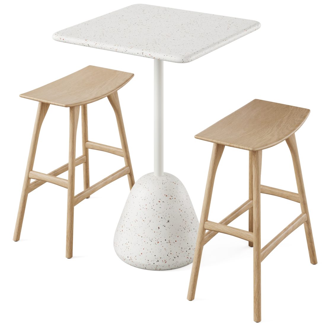 High Bar Table Saura And Stool Osso 2 - 3D Model for VRay, Corona