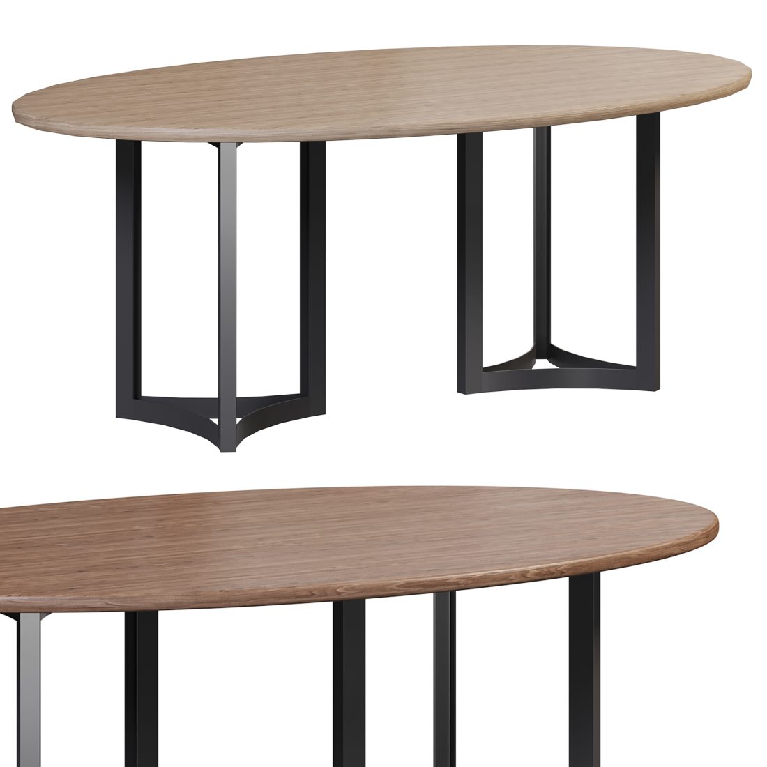 Jacob Oval Dining Table With Lyon Base By Arhaus 3D Model for Corona ...
