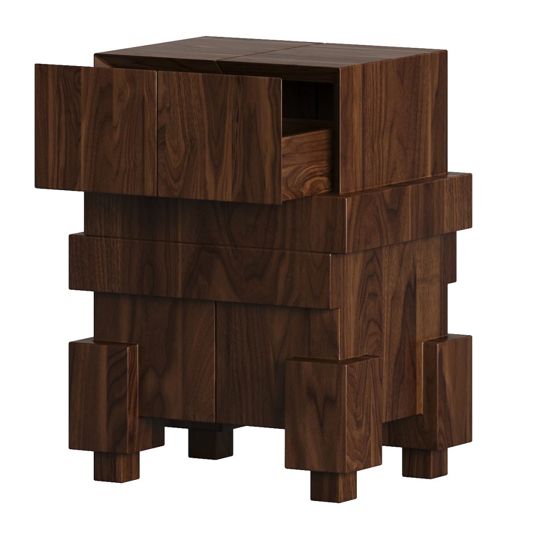 Ecoù Bedside Table By Bogdan Ciocodeica - 3D Model for Corona