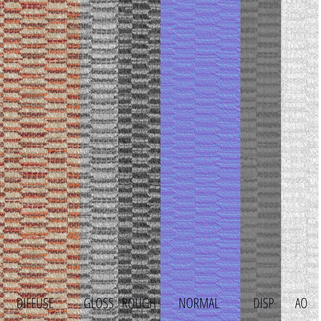 Upholstery Fabric FtMona 4k Pbr Seamless - 3D Model for VRay, Corona, VRay