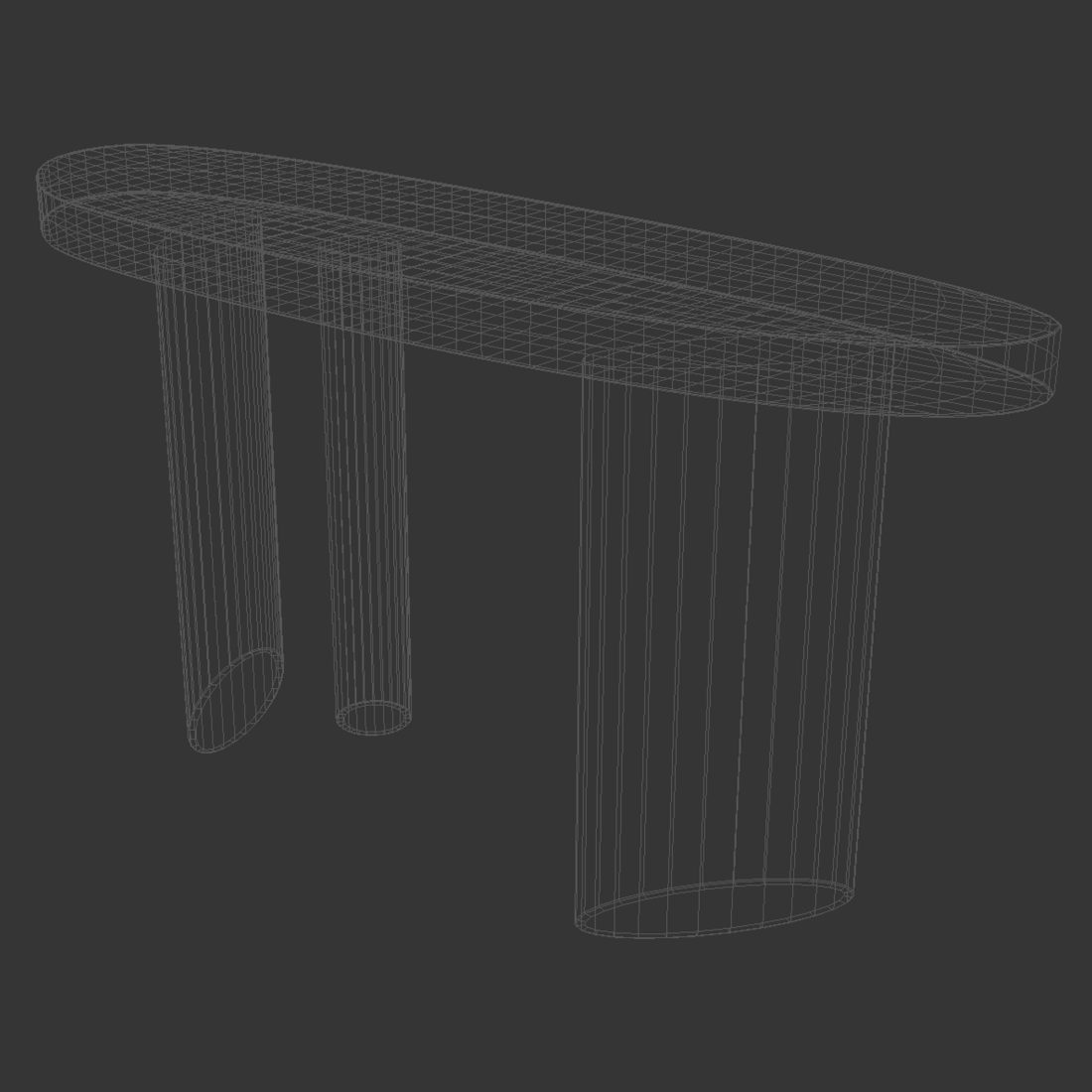Hamilton Conte Silas Console - 3D Model for VRay