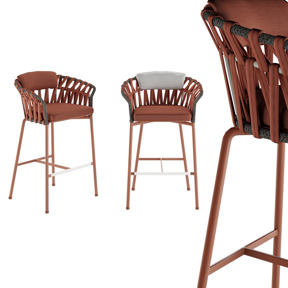 Emma Cross Stool - 3D Model for VRay, Corona