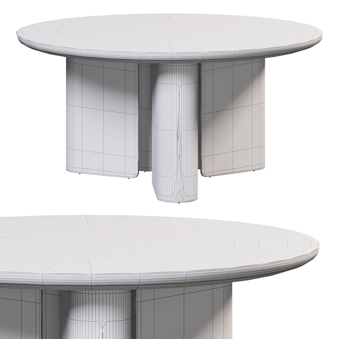 Kuyu Dine Table By Zeitraum Moebel - 3D Model for Corona