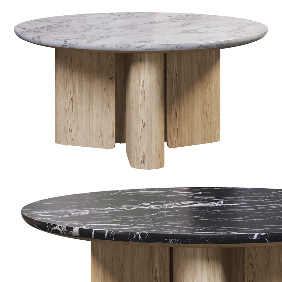 Kuyu Dine Table By Zeitraum Moebel - 3D Model for Corona