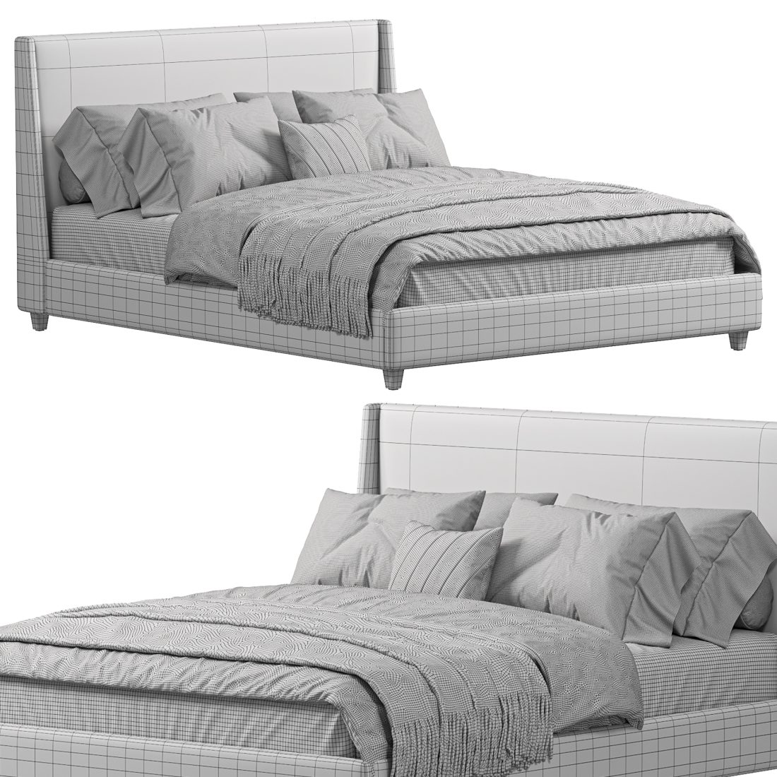 Atlyn Bed By Arhaus - 3D Model for Corona