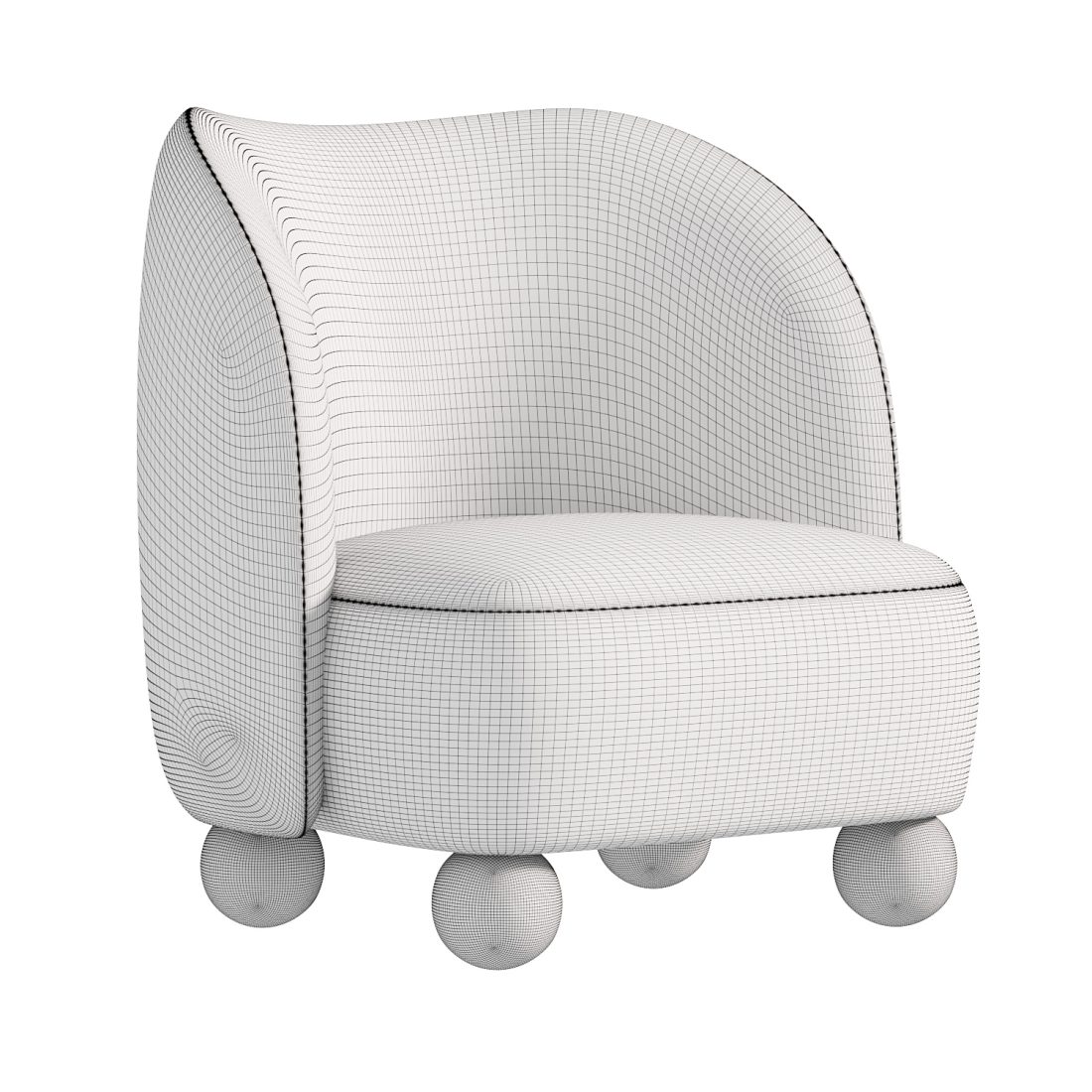 Alice Lounge Chair By Vorsen - 3D Model for Corona
