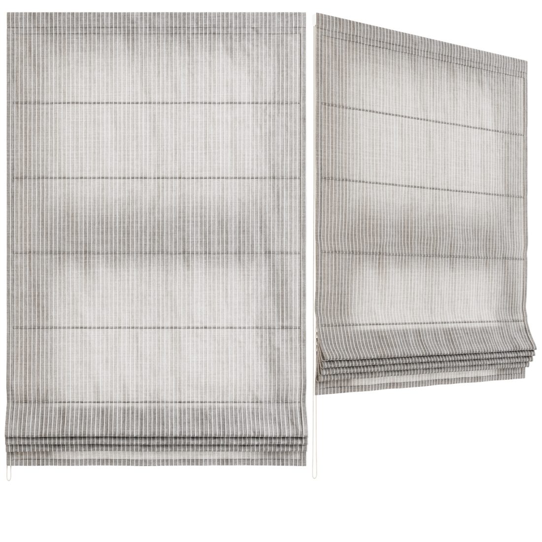 Striped Monochrome Roman Shades 3D Model for VRay, Corona | CGMood