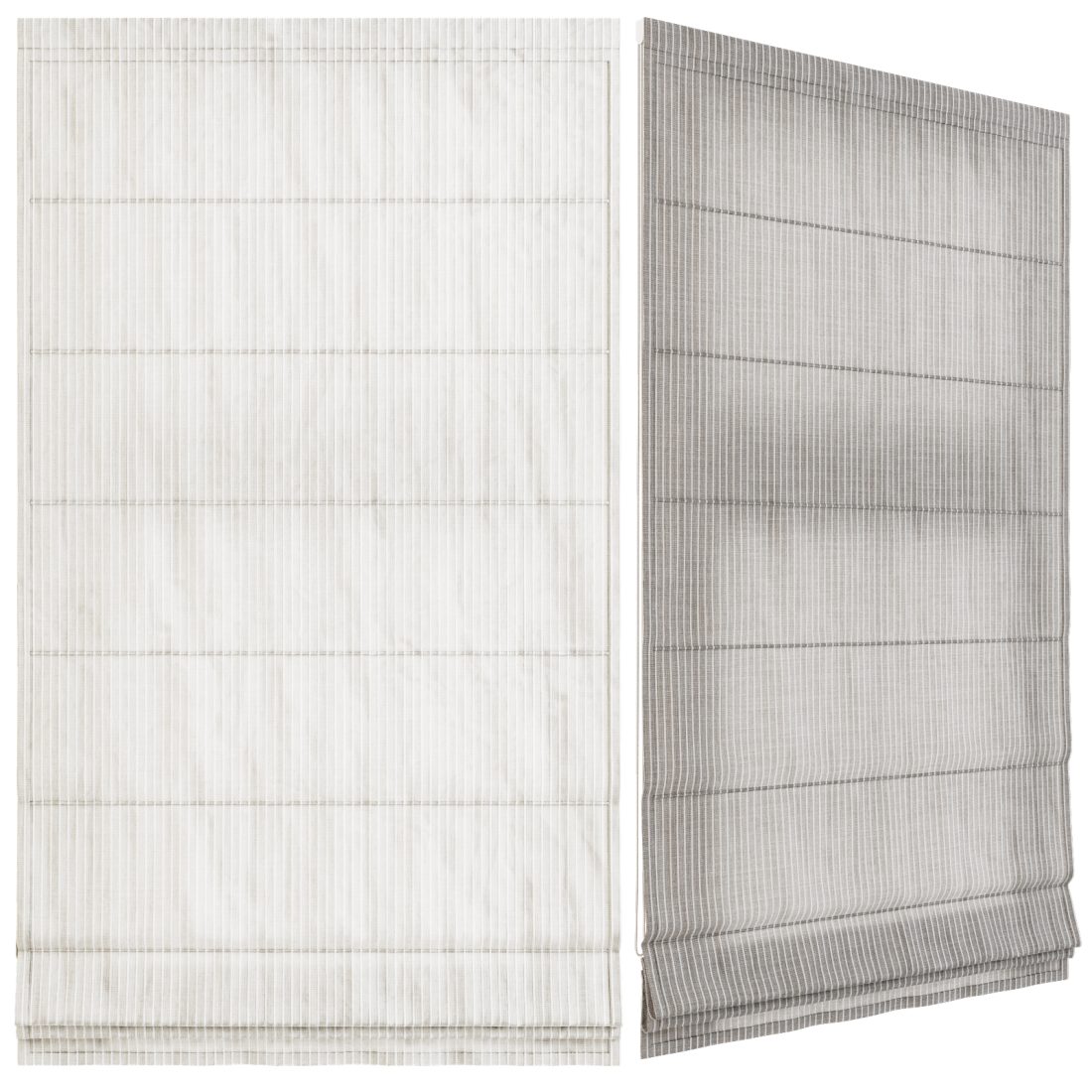 Striped Monochrome Roman Shades 3D Model for VRay, Corona | CGMood