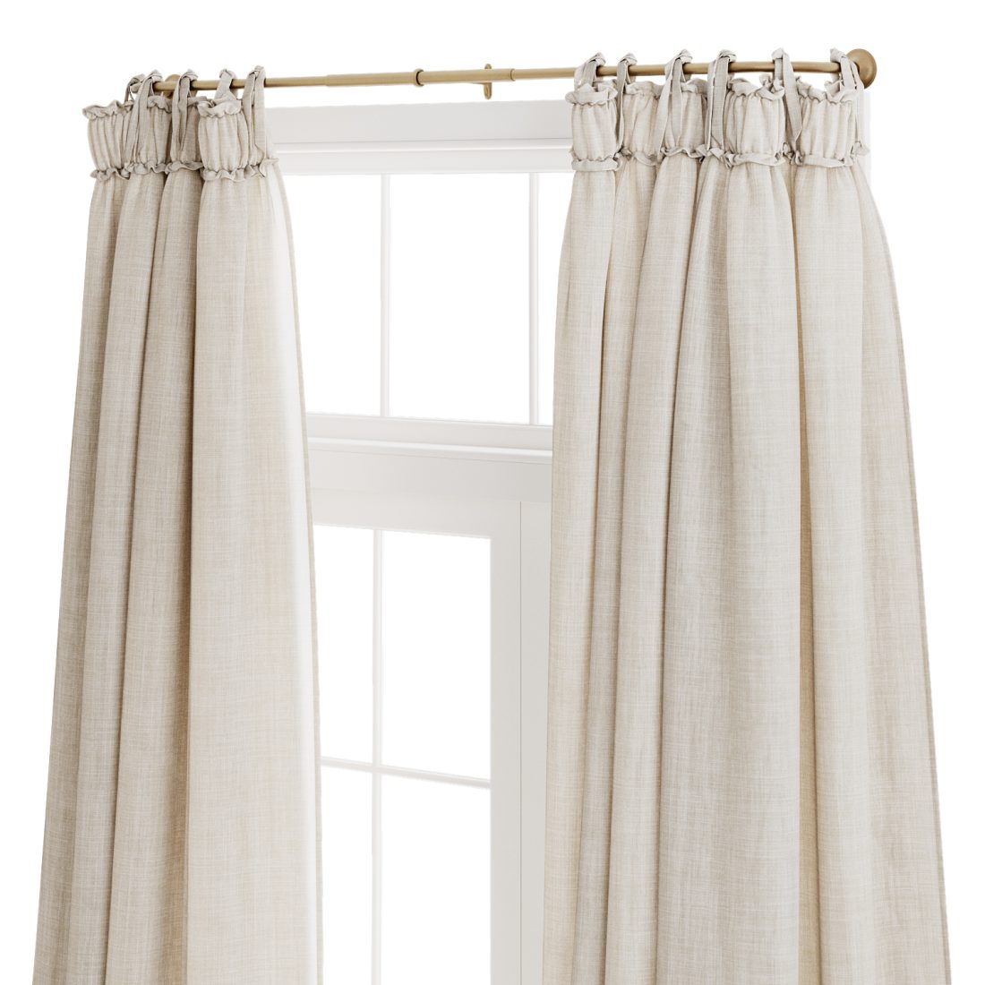 Balloon Drapery Linen Curtains 3D Model for VRay, Corona | CGMood