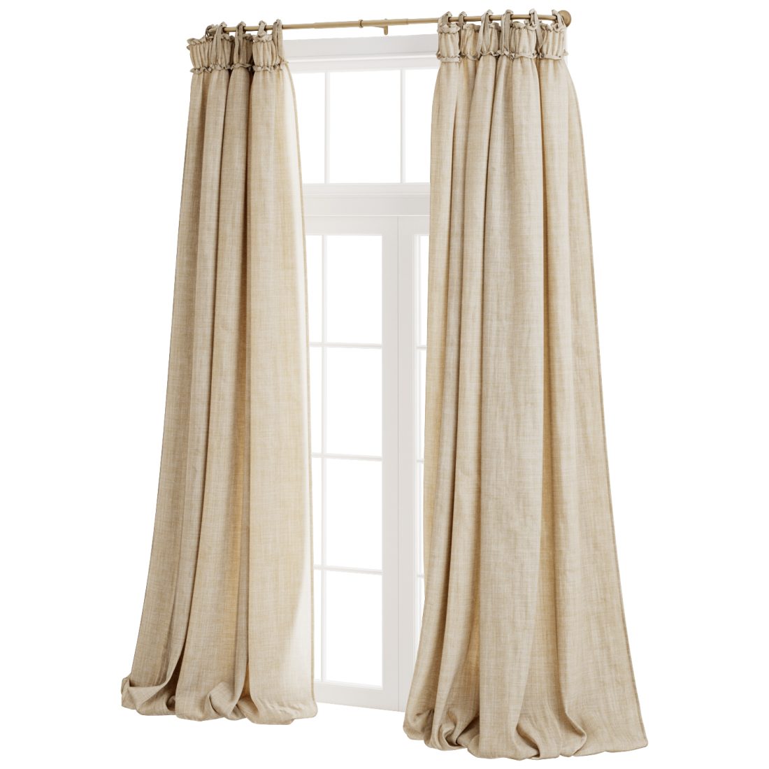 Balloon Drapery Linen Curtains 3D Model for VRay, Corona | CGMood
