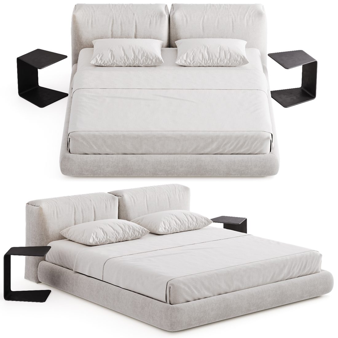 Soho Bed - 3D Model for Corona