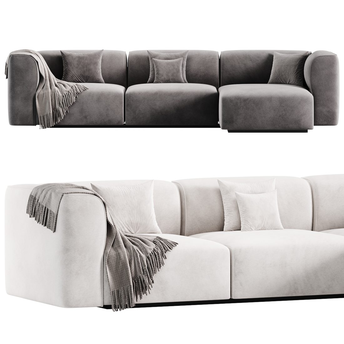 Mate Corner Sofa By Mdf Italia - 3D Model for Corona