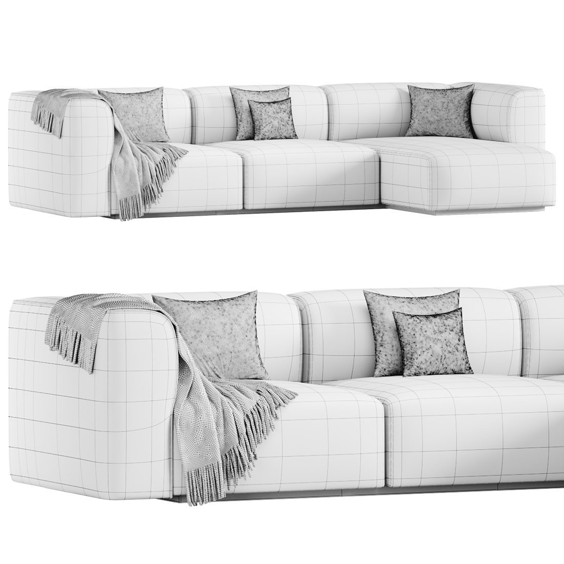 Mate Corner Sofa By Mdf Italia - 3D Model for Corona