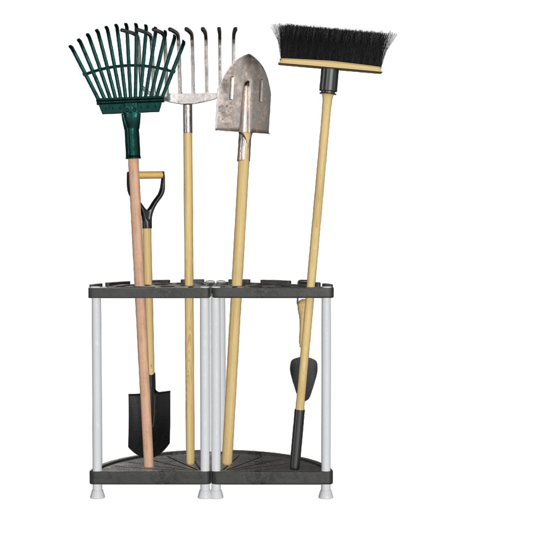 Corner Double Tool Rack - 3D Model for VRay, Corona