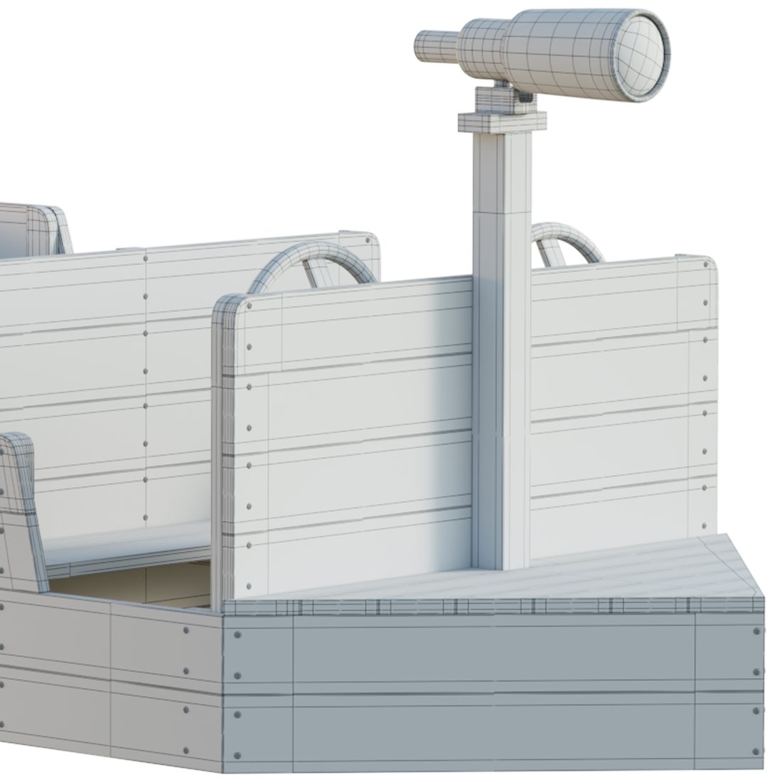 Admiral Wooden Play Boat - 3D Model for Corona