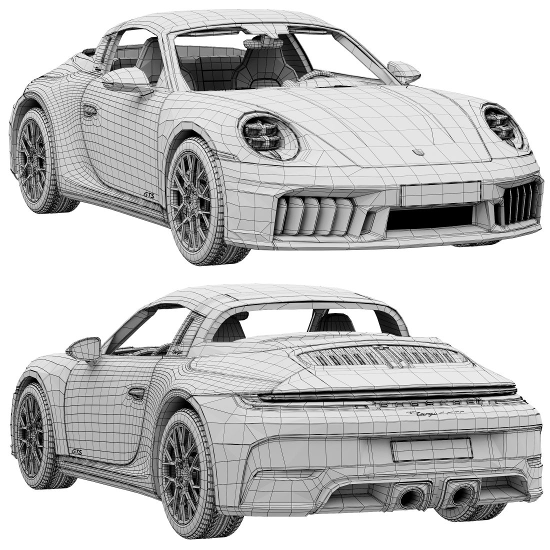 Porsche 911 Targa 4 GTS 2025 - 3D Model for Corona