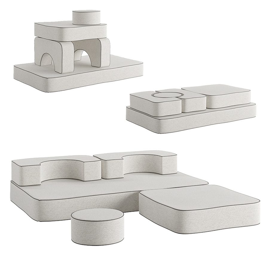 The Modular Pillow Stack Sofa - Business Pleasure - 3D Model for VRay ...