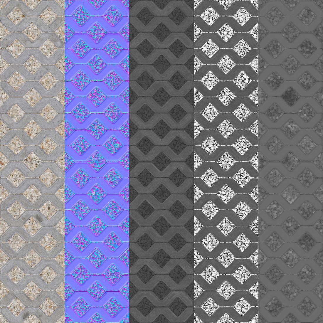 Eco Paving Material - 3D Model for VRay, Corona