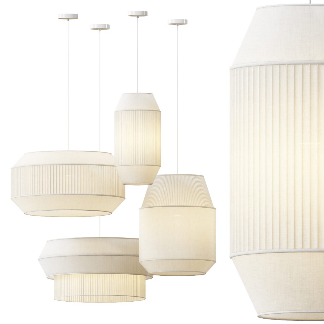 Delta Pendant Collection - 3D Model for VRay