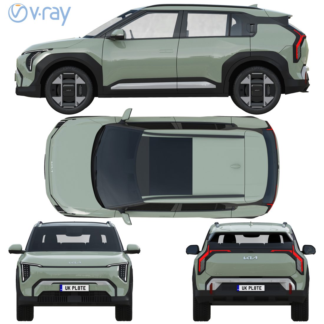 Kia EV3 3D Model for VRay | CGMood