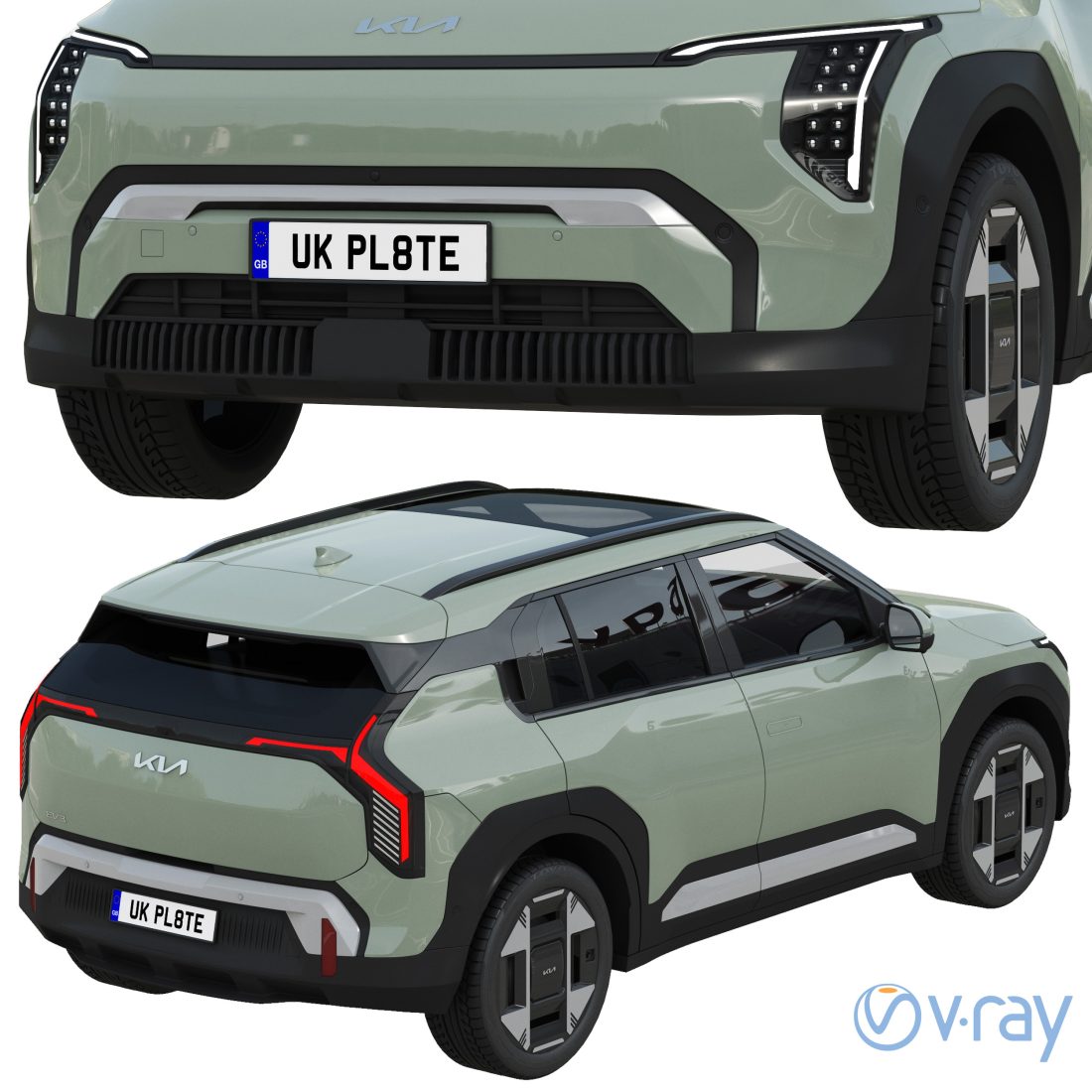 Kia EV3 3D Model for VRay | CGMood