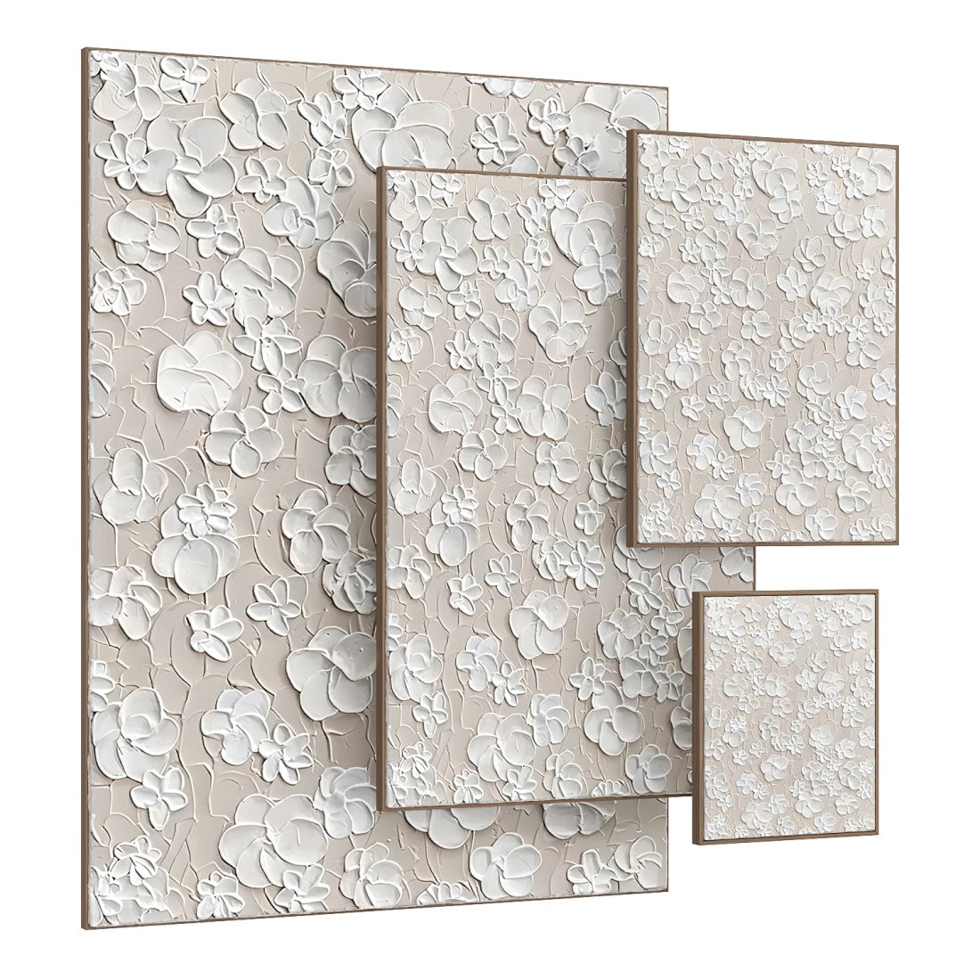 Decorative Panel Plaster Art Flower 3D Model for VRay, Corona | CGMood