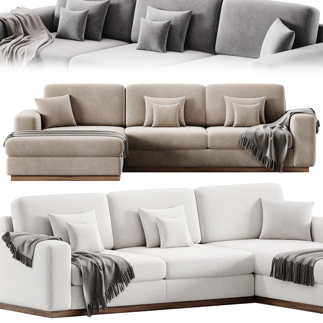 Sepia 4 Seater Sofa By Bolia 3D Model for Corona | CGMood