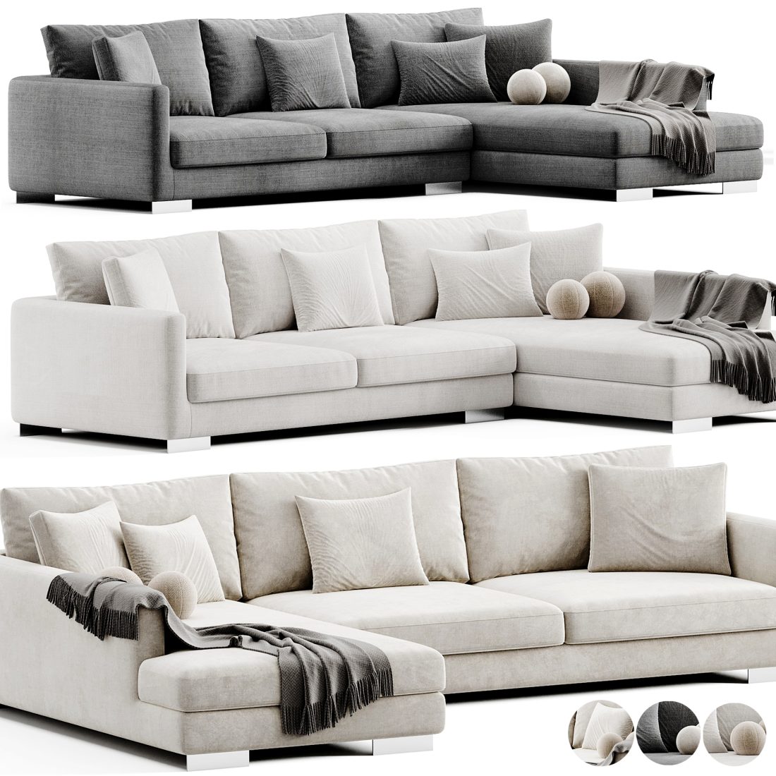 Magnum Sofa By Flexform 3D Model for Corona | CGMood