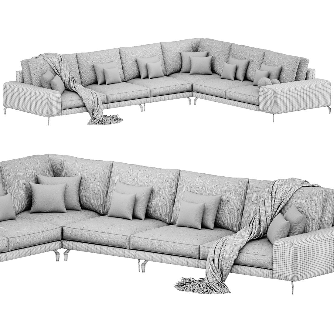 Manhattan Sofa By Bizzarto - 3D Model for Corona