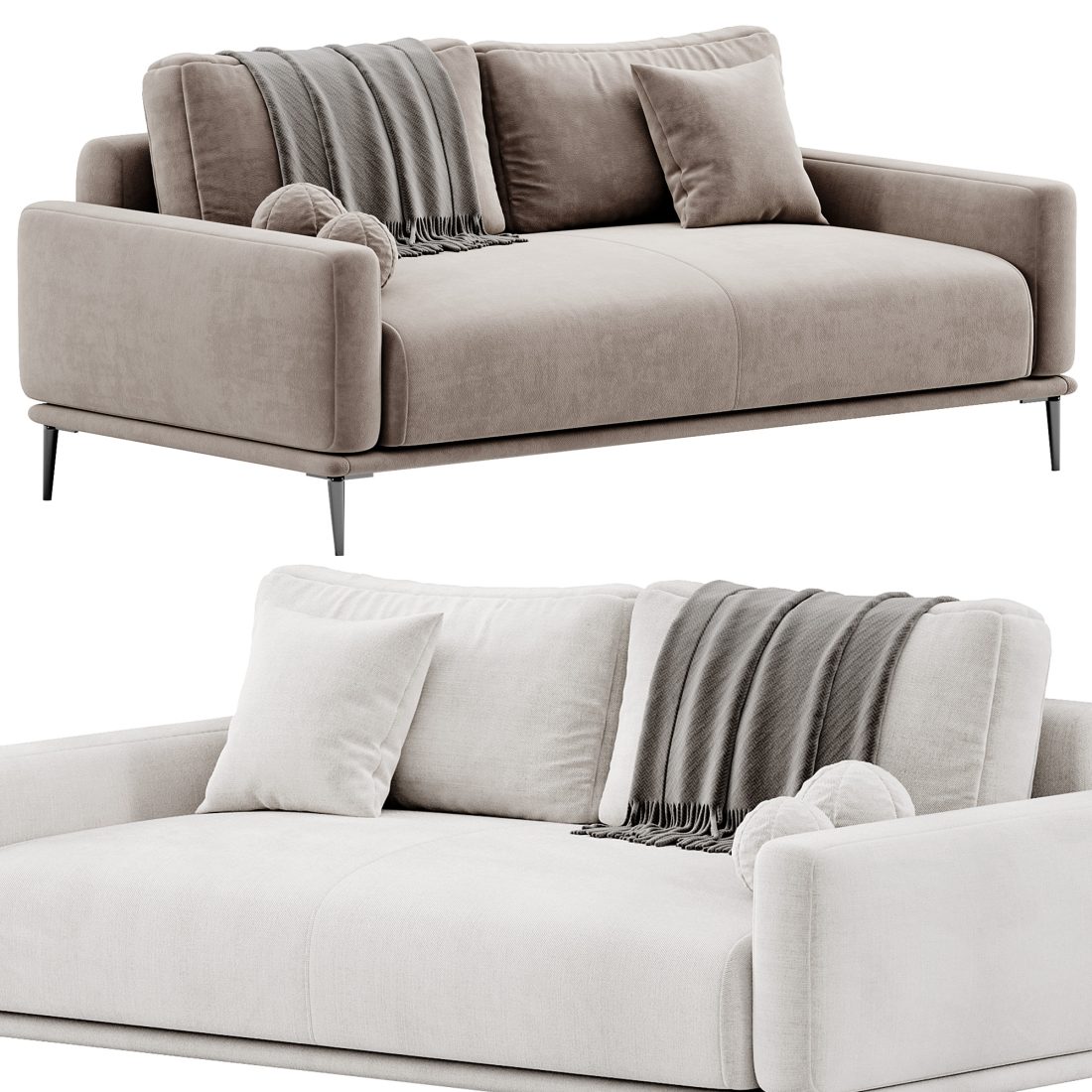 Alfil Sofa By Lebom - 3D Model for Corona