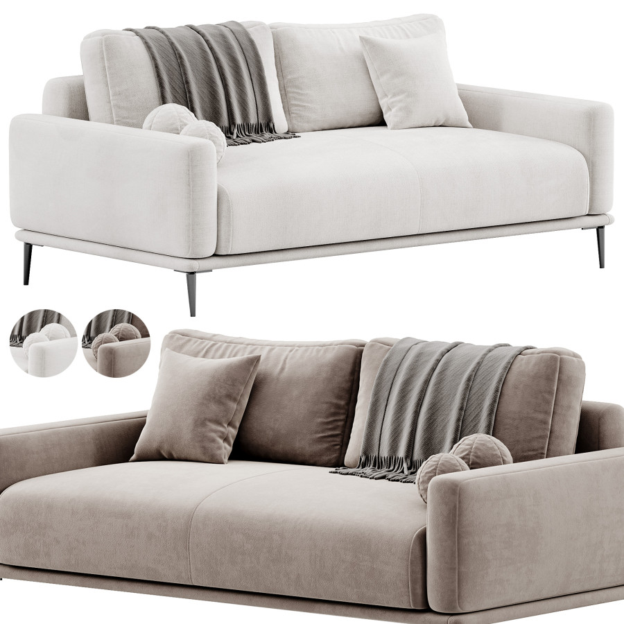 Alfil Sofa By Lebom - 3D Model for Corona