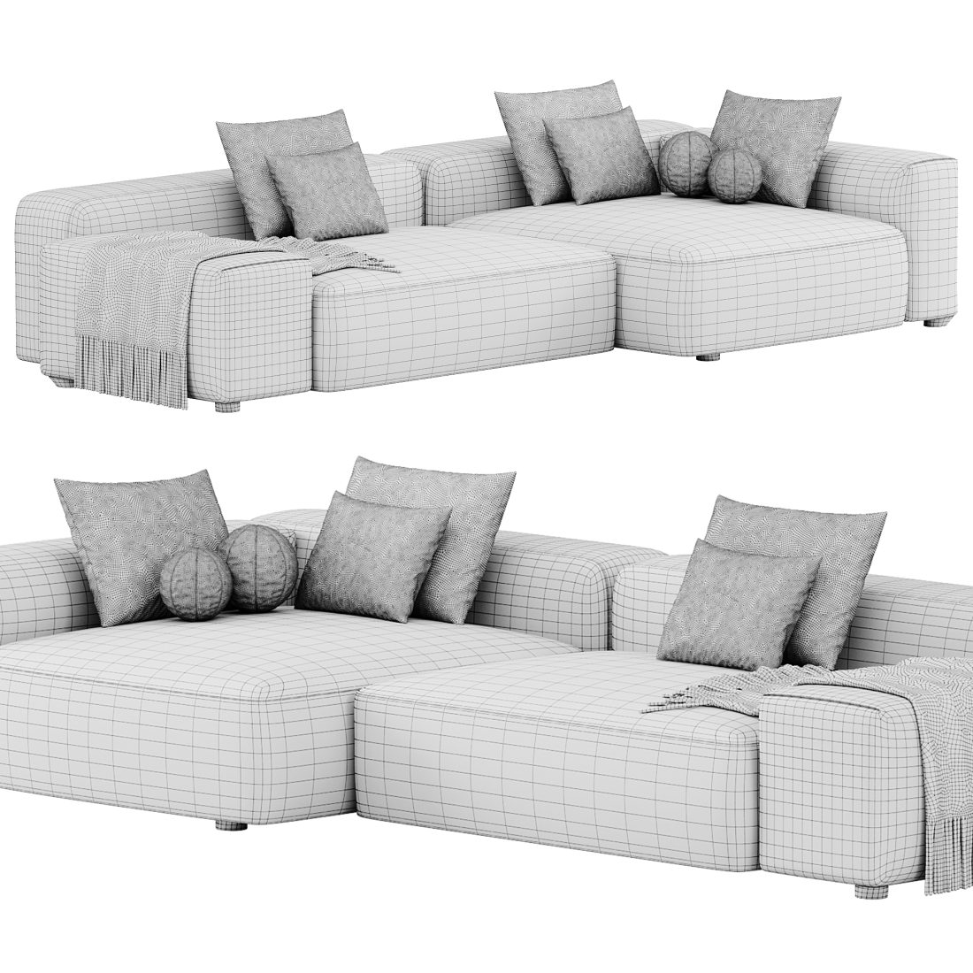 Pontone Sectional Sofa By Property Furniture - 3D Model for Corona
