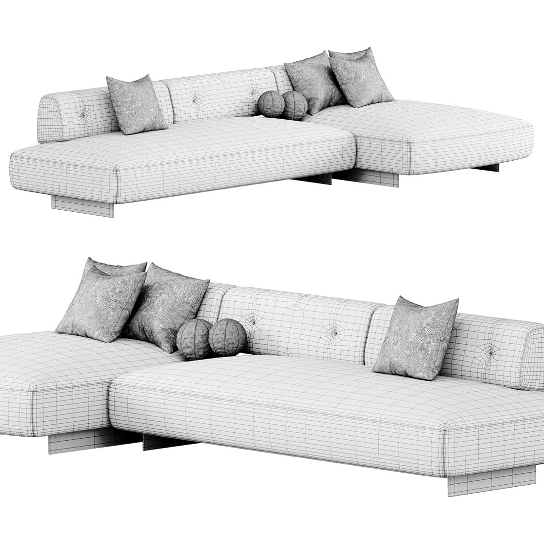 Sand Sofa By Lago - 3D Model for Corona