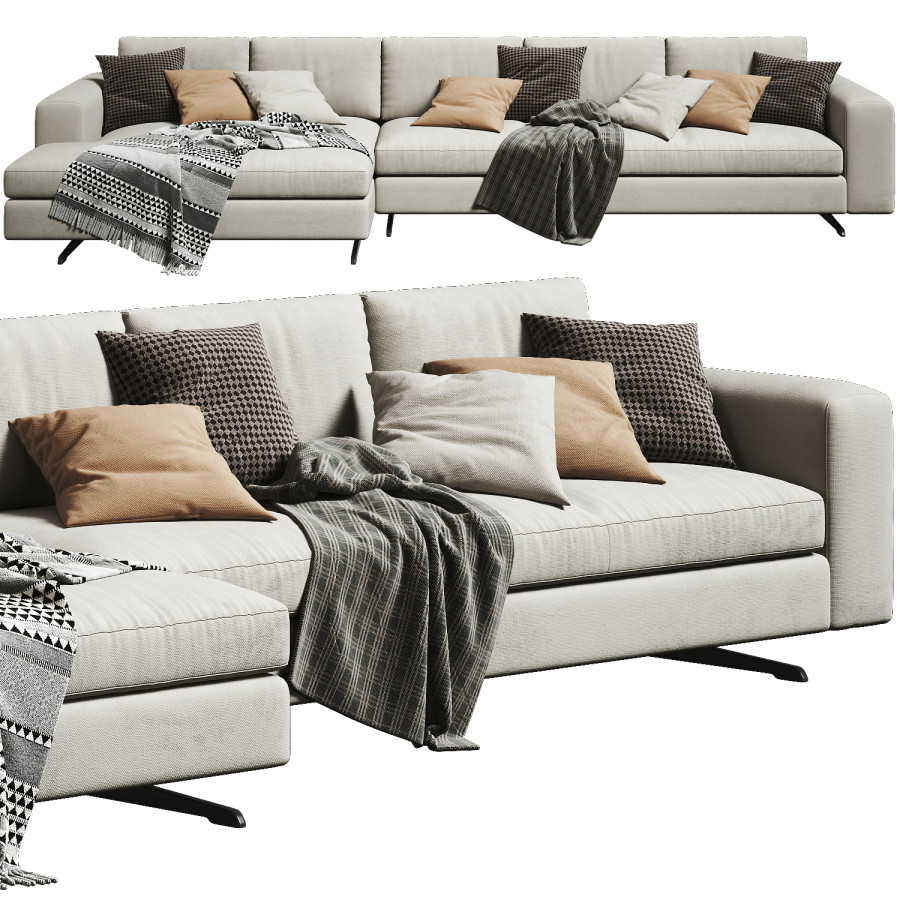 Arflex Lee System Chaise Longue 03 3D Model for VRay, Corona | CGMood