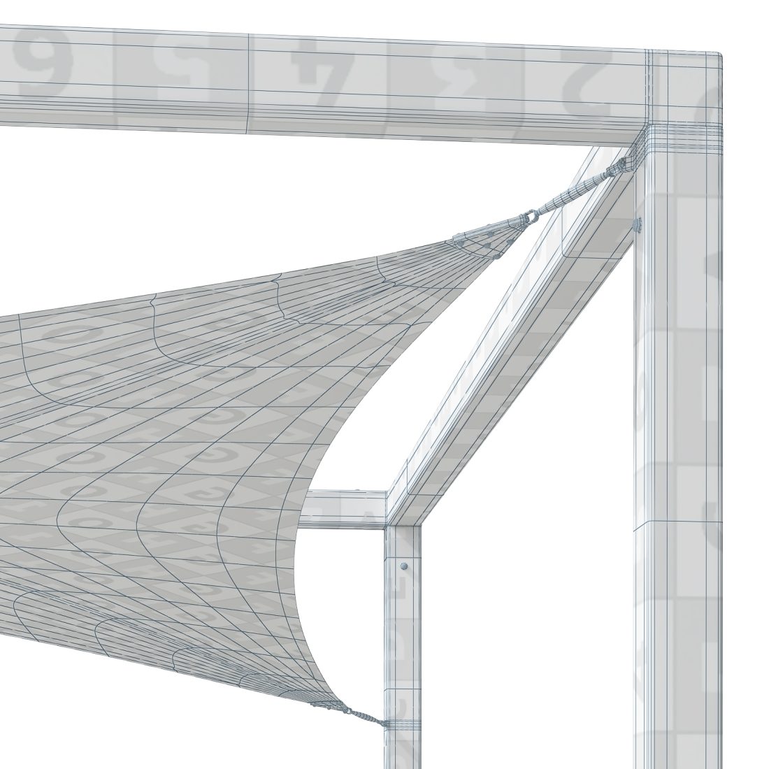 Sprech Sail Iris Gazebo Tension Structure 3D Model for VRay, Corona ...