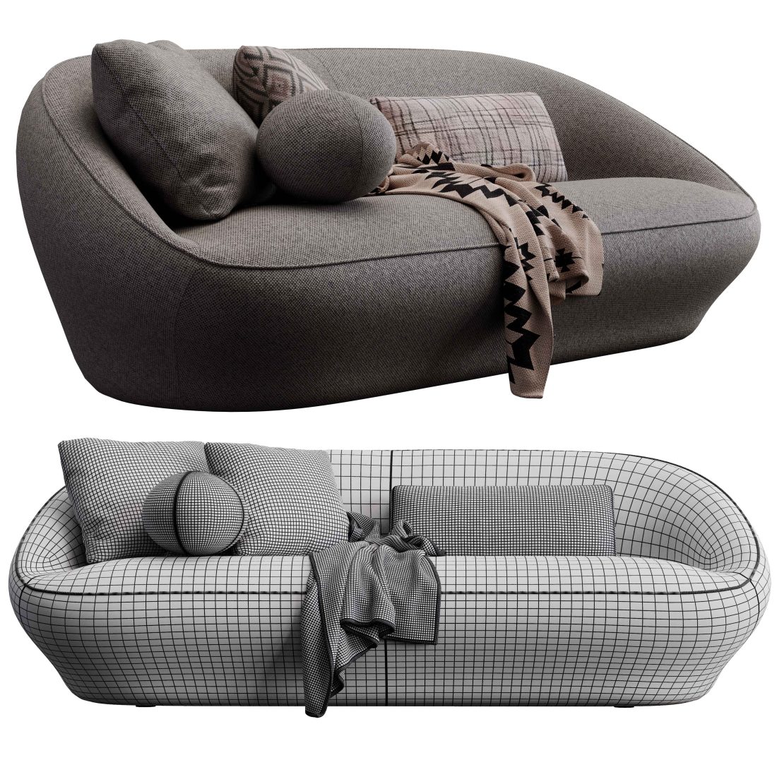 Elora Sofa By Davis - 3D Model for Corona