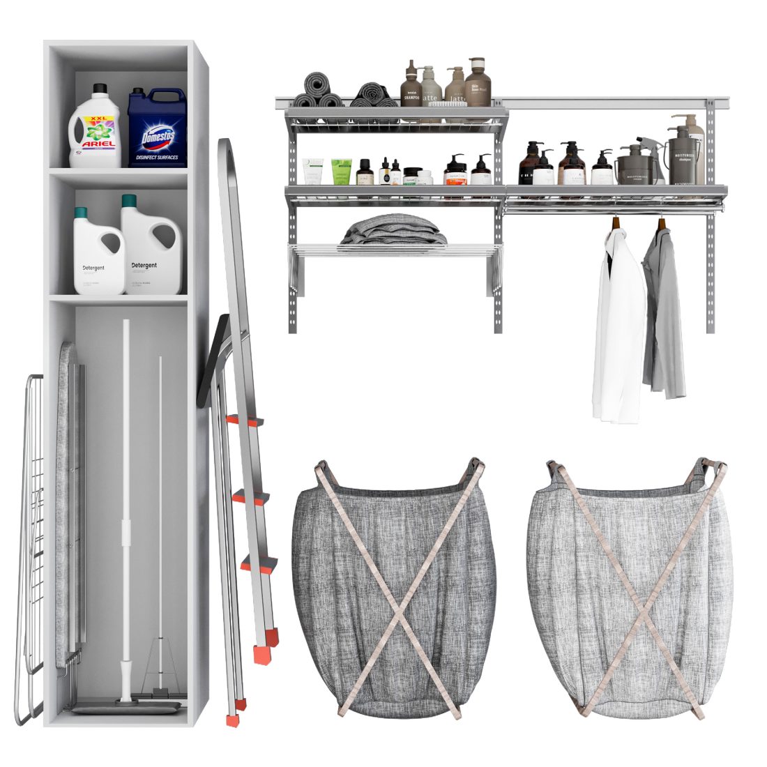 Laundry Room Asset No2 - 3D Model for VRay, Corona