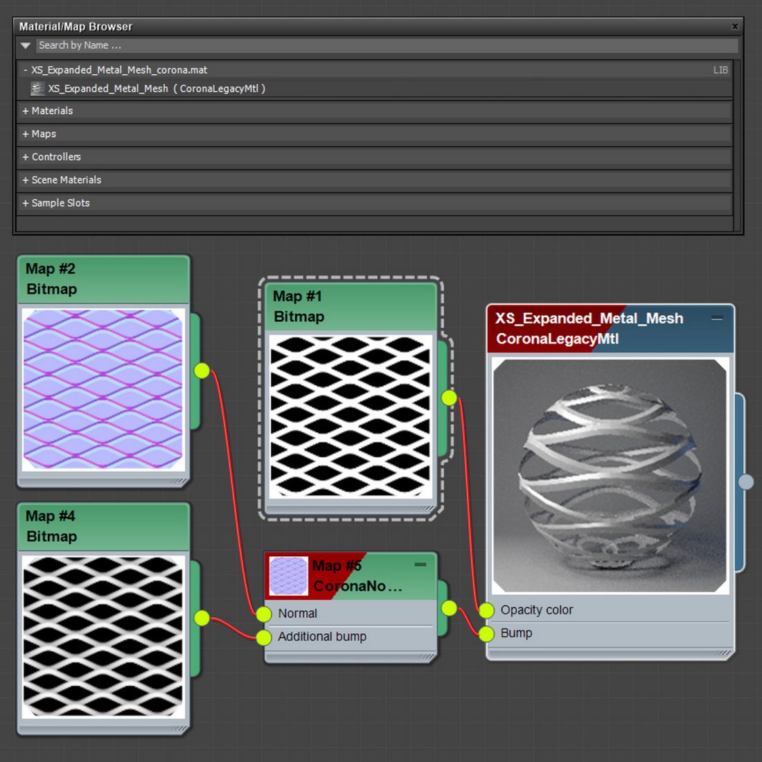 Xs Expanded Metal Mesh Texture / PBR Material | CGMood