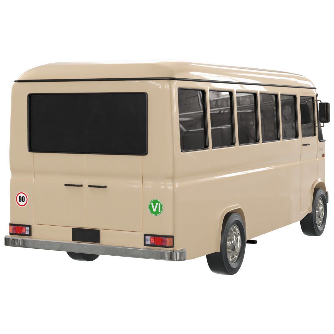 Minibus Mercedes 608c-v - 3D Model for VRay