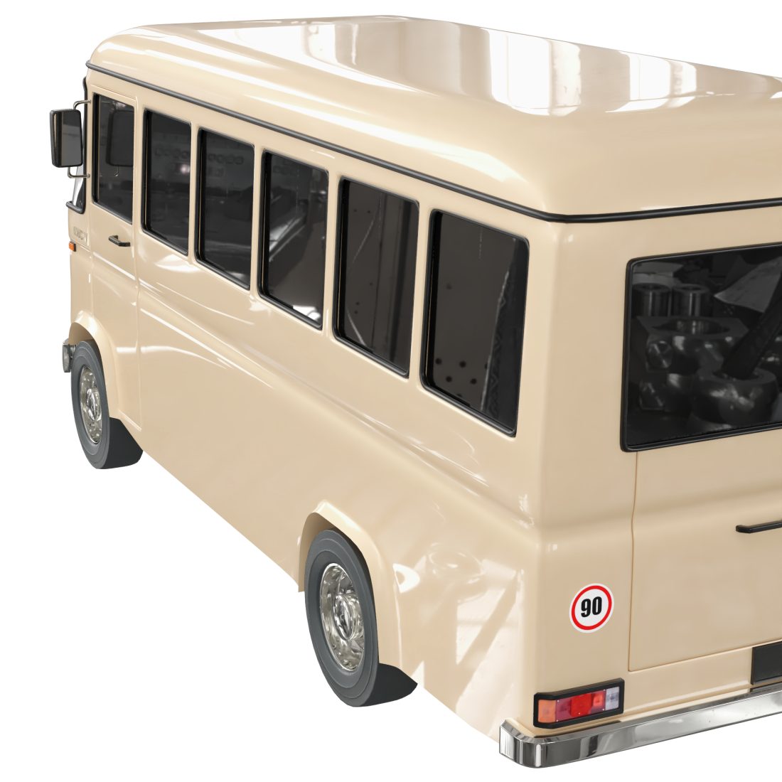 Minibus Mercedes 608c-v - 3D Model for VRay