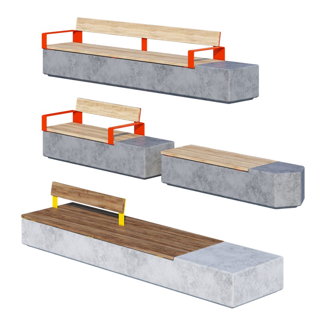 Log Benches - 3D Model for Corona