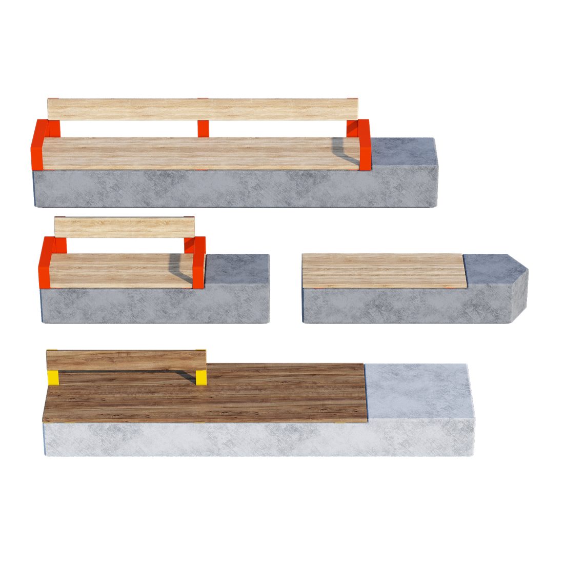 Log Benches - 3D Model for Corona
