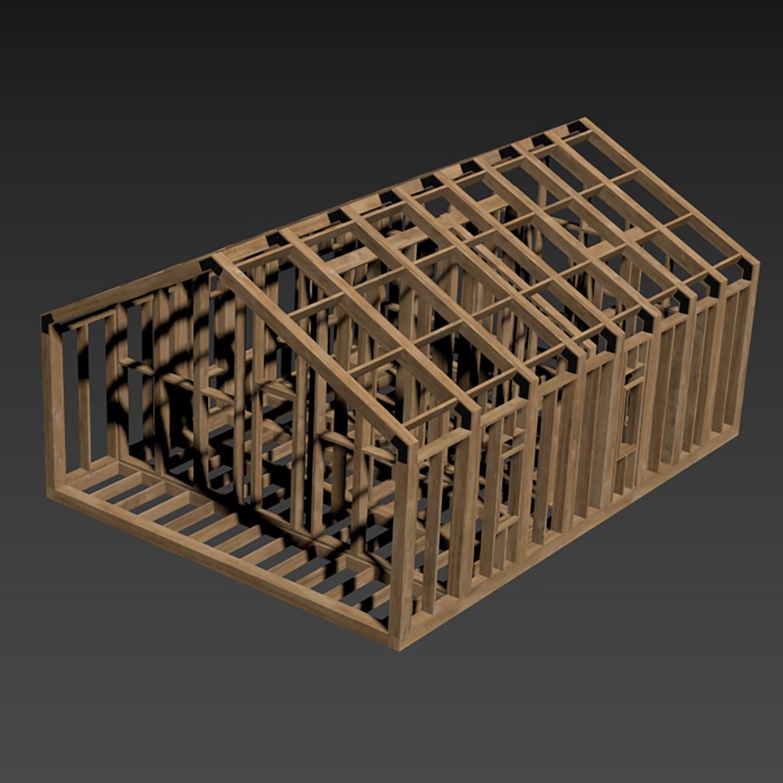 Frame House N2 3D Model for FStorm, VRay | CGMood